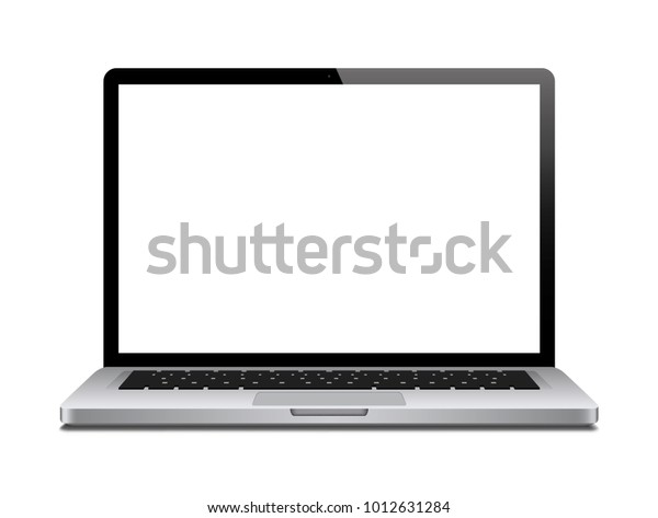 Realistic Laptop Vector Illustration Stock Vector (Royalty Free ...