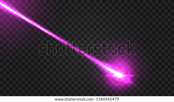 Realistic Laser Beam On Transparent Background Stock Vector (Royalty ...