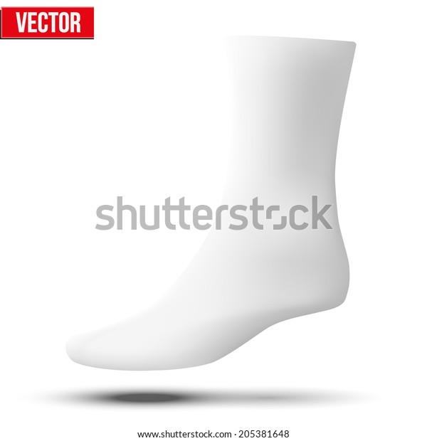 Realistic Layout White Socks Template Simple Stock Vector (Royalty Free ...