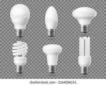 Realistic Led Light Bulb Modern Energy Stock Vector (Royalty Free ...