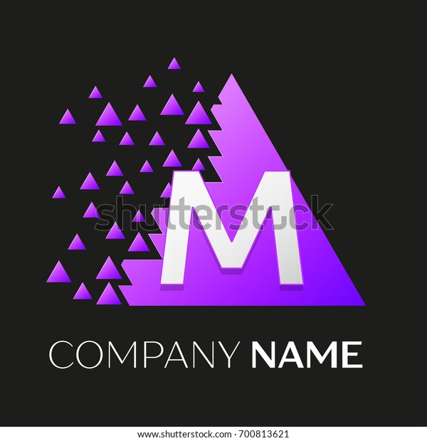 Realistic Letter M Vector Logo Symbol 스톡 벡터(로열티 프리) 700813621 ...