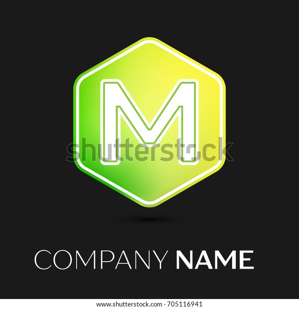 Realistic Letter M Vector Logo Symbol: vector de stock (libre de ...
