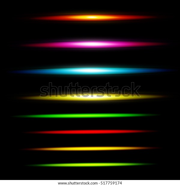 Realistic Light Glare Sparkle Highlight Set Stock Vector (Royalty Free ...