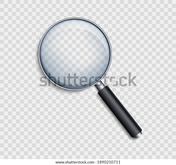 Realistic Magnifying Glass Magnifying Tool Shadow Stock Vector (Royalty ...