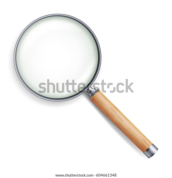 Realistic Magnifying Glass Vector Isolated On Stock Vector (Royalty ...