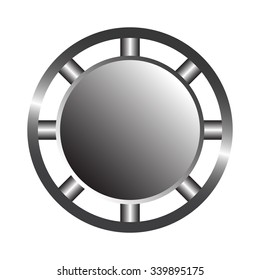 Realistic Metal Button Vector Illustration Stock Vector (Royalty Free ...
