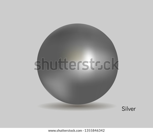 Realistic Metallic Silver Ball 3d Model: เวกเตอร์สต็อก (ปลอดค่า ...