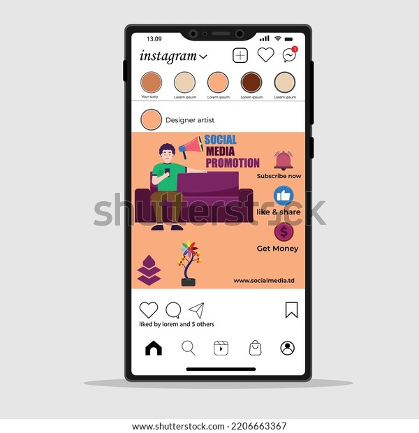 Realistic Mobile Phone Template Design Modern Stock Vector (Royalty ...