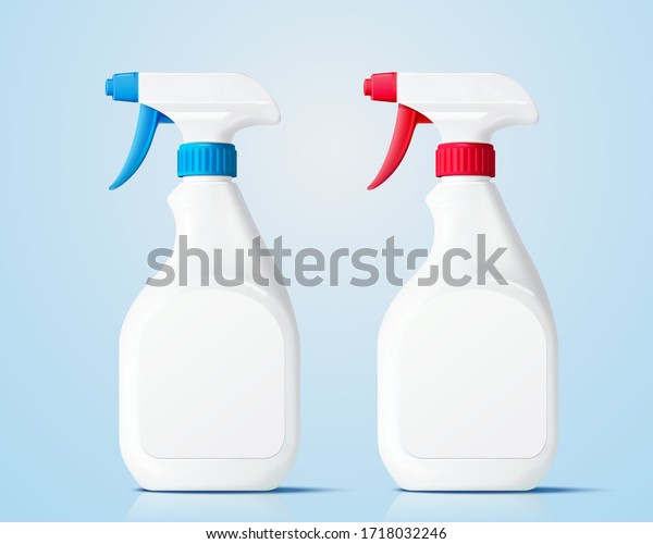 Realistic Mockup Set White Plastic Trigger Stock Vector (Royalty Free ...