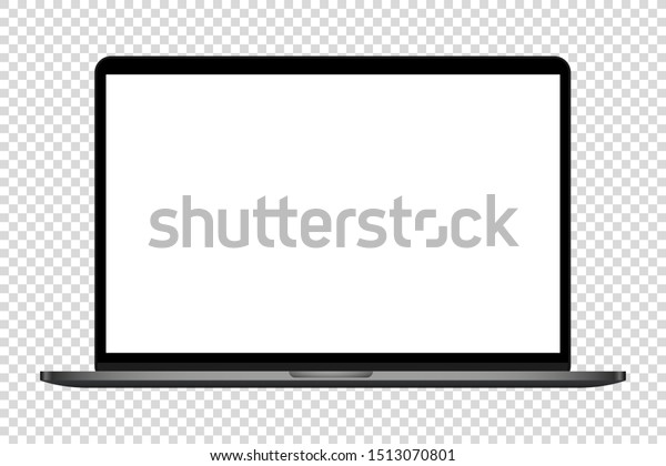 Realistic Modern Computer Laptop Blank Screen Stock Vector (Royalty ...