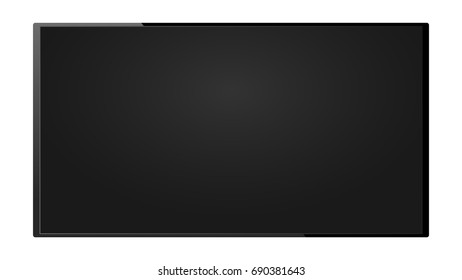 Realistic Modern Led Tv Screen Computer Stock Vector (Royalty Free ...