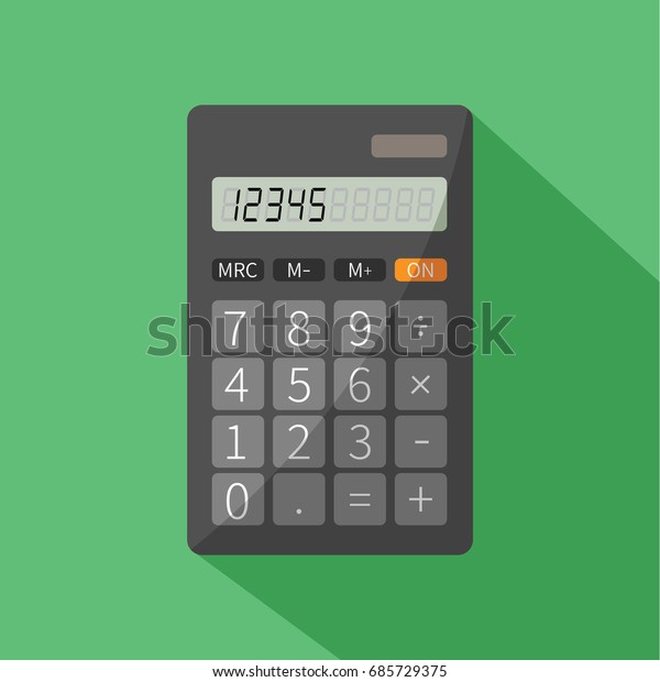 Realistic Modern Simple Keypad Pocket Calculator Stock Vector (Royalty ...