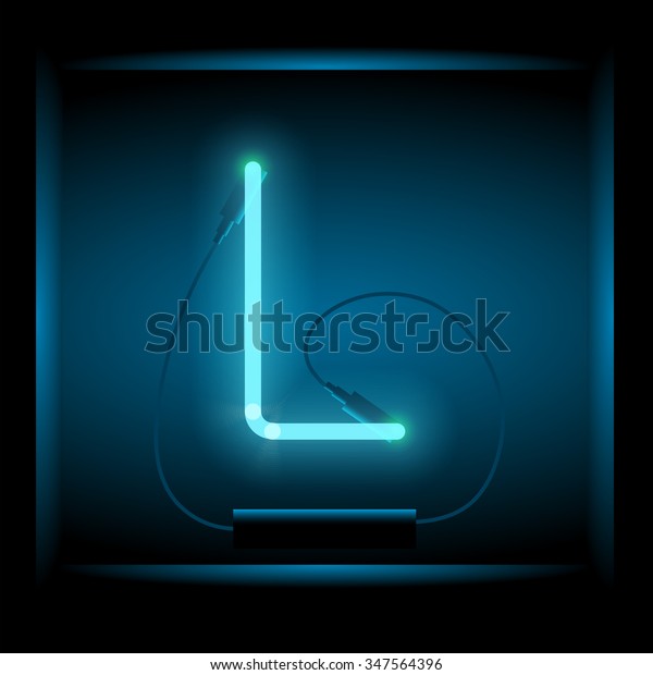 Realistic Neon Letter L Vector Illustration Stock Vector (Royalty Free ...