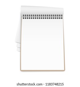 Realistic Notebook Exercise Book Vector Illustration Stock Vector ...