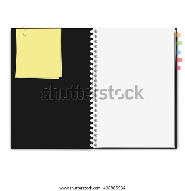 Realistic Notebook Exercise Book Vector Illustration Stock Vector ...