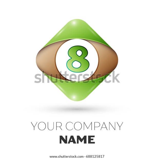 Realistic Number Eight Vector Logo Symbol Stock Vector (Royalty Free ...