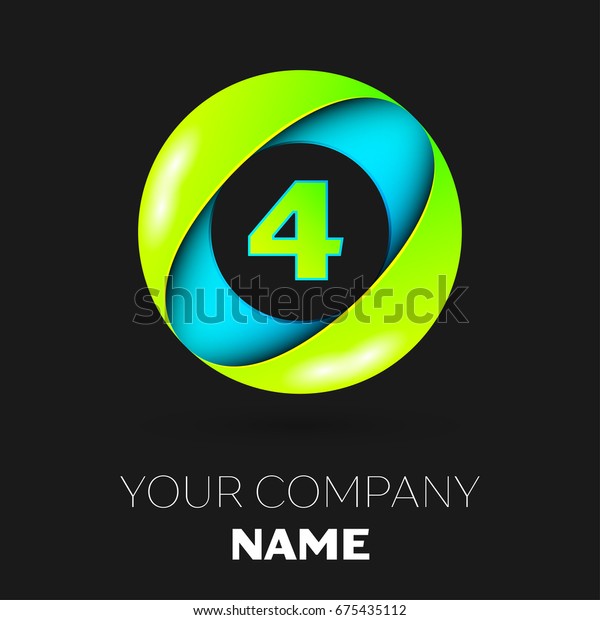Realistic Number Four Vector Logo Symbol Stock Vector (Royalty Free ...