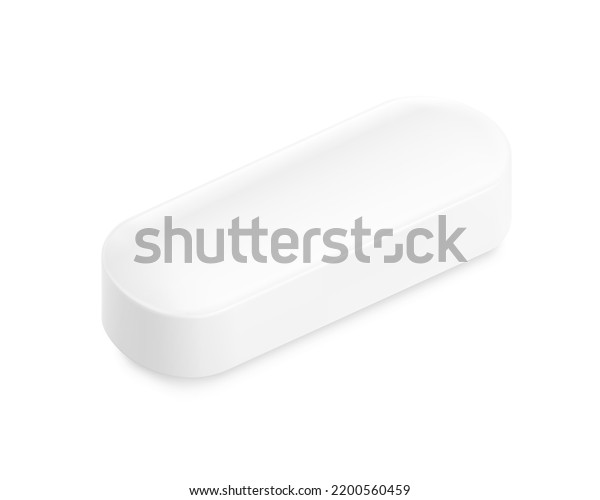 Realistic Oblong Convex Tablet Mockup Vector Stock Vector (Royalty Free ...