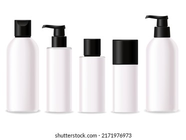 Realistic Package Body Cosmetics Set Container Stock Vector (Royalty ...
