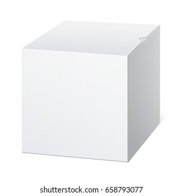 Realistic Package Cardboard Box Cube Shape Stock Vector (Royalty Free ...