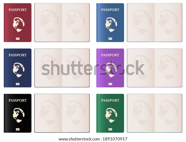 Realistic Passport Vector Design Illustration Isolated Stock Vector ...