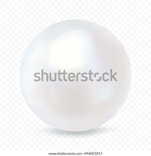 Realistic Pearl Isolated On Transparent Background: เวกเตอร์สต็อก (ปลอด ...
