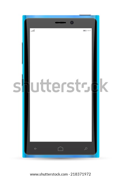 Realistic Phone Blue Color Vector Object Stock Vector (Royalty Free ...