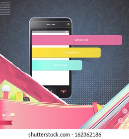 Realistic Phone Colorful Select Button Vector Stock Vector (Royalty ...