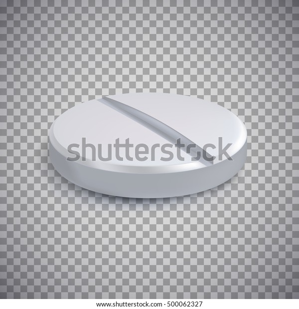 Realistic Pill Illustration Isolated On Background Stock Vector ...