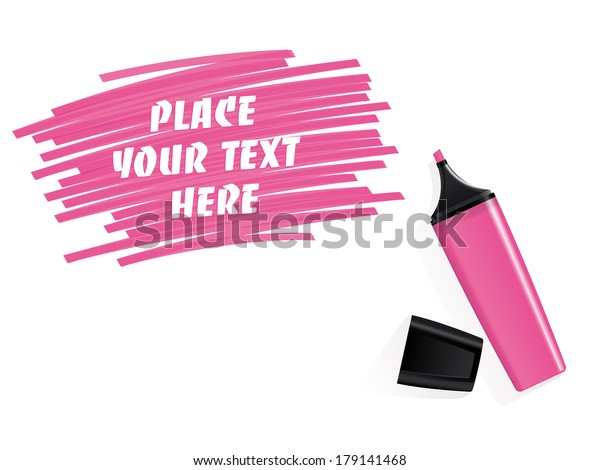 Realistic Pink Felt Tip Marker Vector Stock Vector (Royalty Free ...