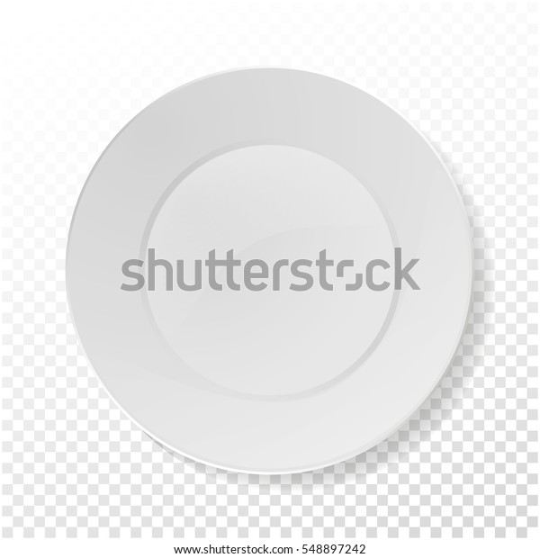 Realistic Plate Vector Closeup Porcelain Mock Stock Vector (Royalty ...