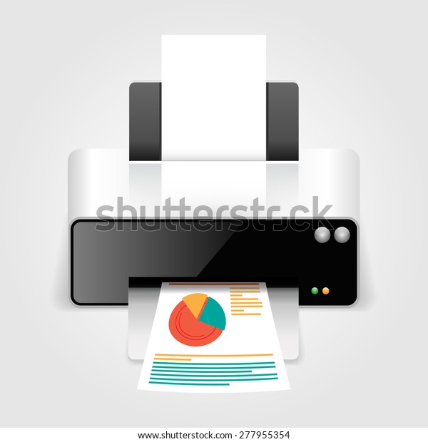 Realistic Printer Stock Vector (Royalty Free) 277955354 | Shutterstock