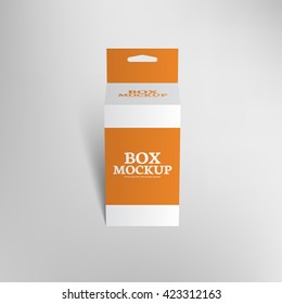 Open Gray Packaging Design Box Mockup Stock Vector (Royalty Free ...