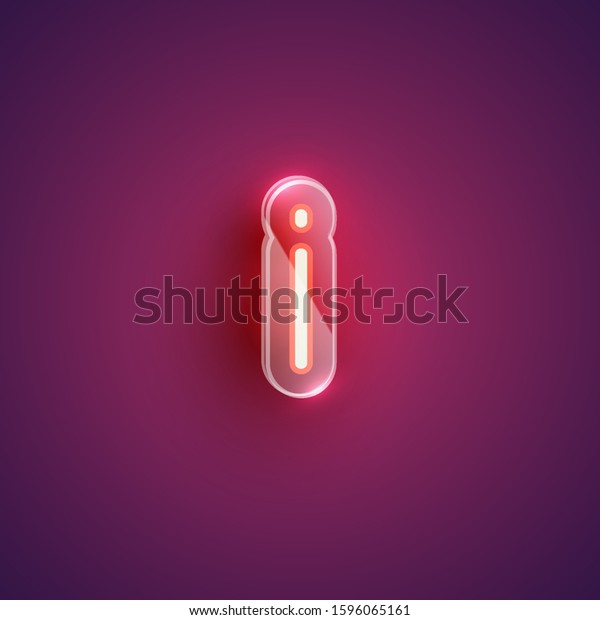 Realistic Purple Neon Character Set Plastic Stock Vector (Royalty Free ...
