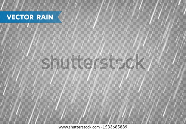 Realistic Rain Texture On Transparent Background Stock Vector (Royalty ...