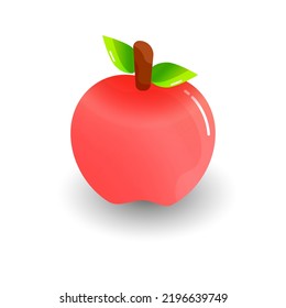 Realistic Red Apple Vector Design Stock Vector (Royalty Free ...