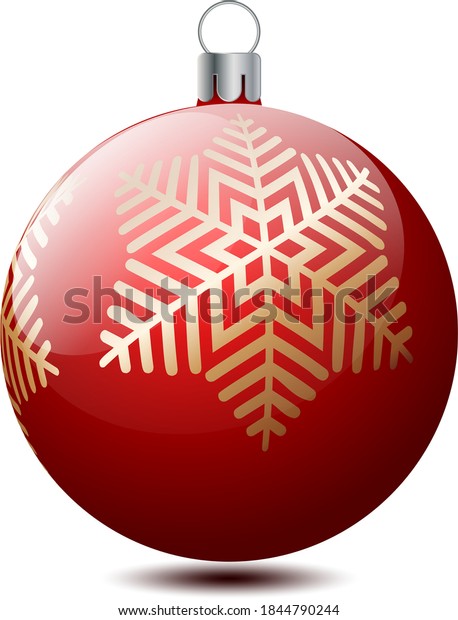 Realistic Red Ball On White Background Stock Vector (Royalty Free ...