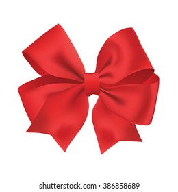 Red Bow Symbol Isolated Illustration Stock Illustration 175014113
