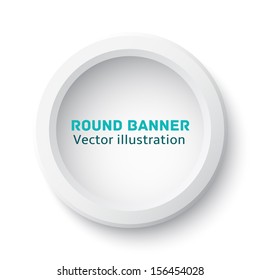 Realistic Round Banner Isolated On White Stock Vector (Royalty Free ...