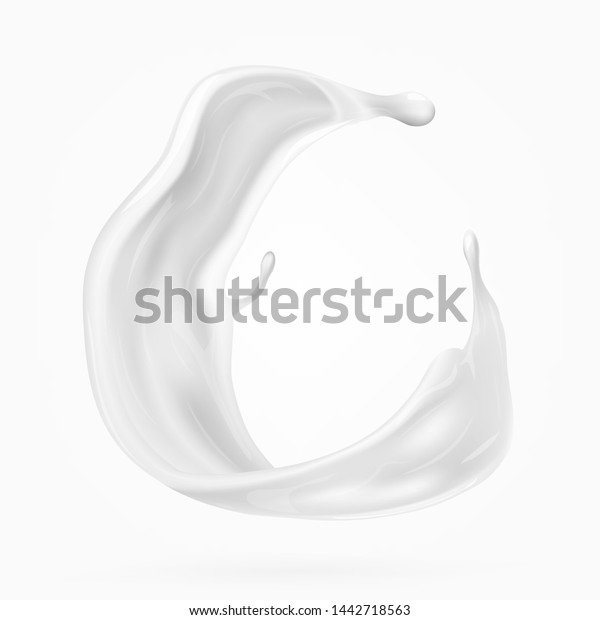 Realistic Round Milk Splash Isolated On Stock Vector (Royalty Free ... Realistic Round Milk Splash Isolated On Stock Vector (Royalty Free ...