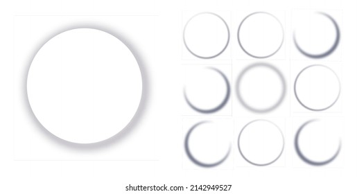 Realistic Round Shadow Soft Edges Gray Stock Vector (Royalty Free ... Realistic Round Shadow Soft Edges Gray Stock Vector (Royalty Free ...