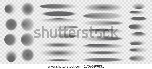 Realistic Round Shadows Square Transparent Surface Stock Vector ...
