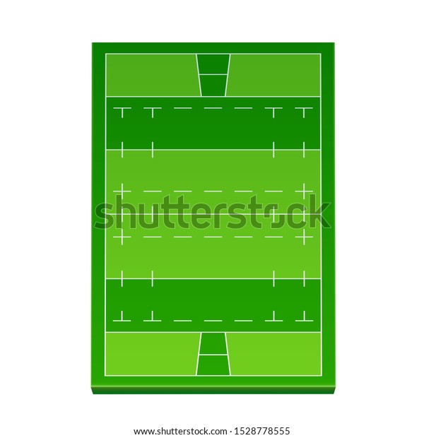 Realistic Rugby Playground Model 3d American Stock Vector (Royalty Free ...