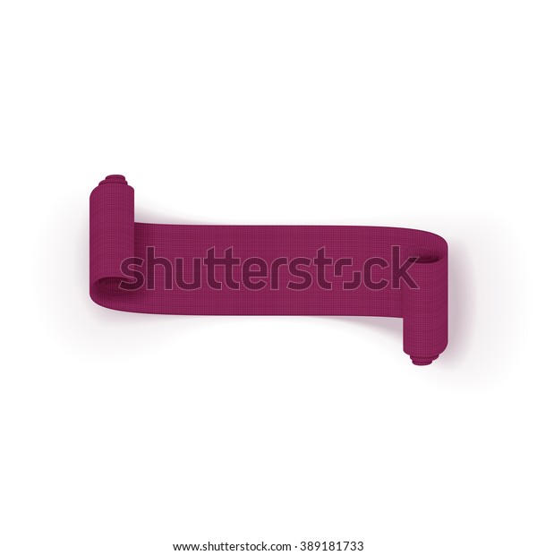Realistic Scroll Purple Greeting Ribbon Stock Vector (Royalty Free ...