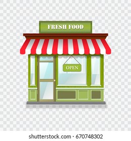 Store Shop Front View Vector Illustration Stock Vector (Royalty Free ...