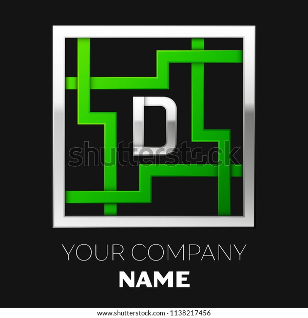 Realistic Silver Letter D Logo Symbol Stock Vector (Royalty Free ...