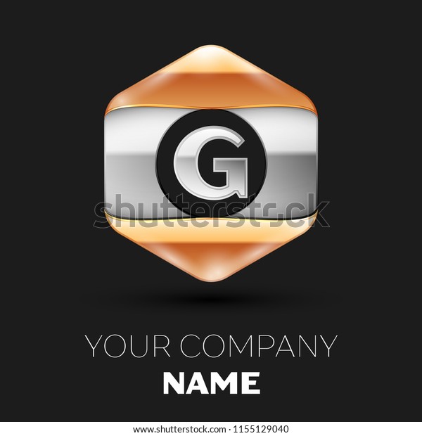 Realistic Silver Letter G Logo Symbol Stock Vector (Royalty Free ...