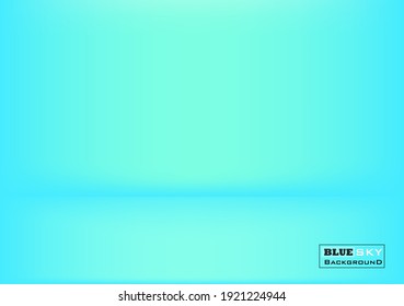 Realistic Single Color Background Blue Sky Stock Vector (Royalty Free ...