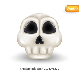 Realistic Skull Vector Illustration Isolated On Stock Vector (Royalty ...