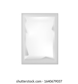 Blank Gold Silver Metal Sachet Packet Stock Illustration 1866354526